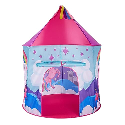 Kids Play Tent Children Pop Up Tent Portable Foldable Playhouse Pink Unicorn Indoor Outdoor Game Party Birthday Gifts for Boys Girls