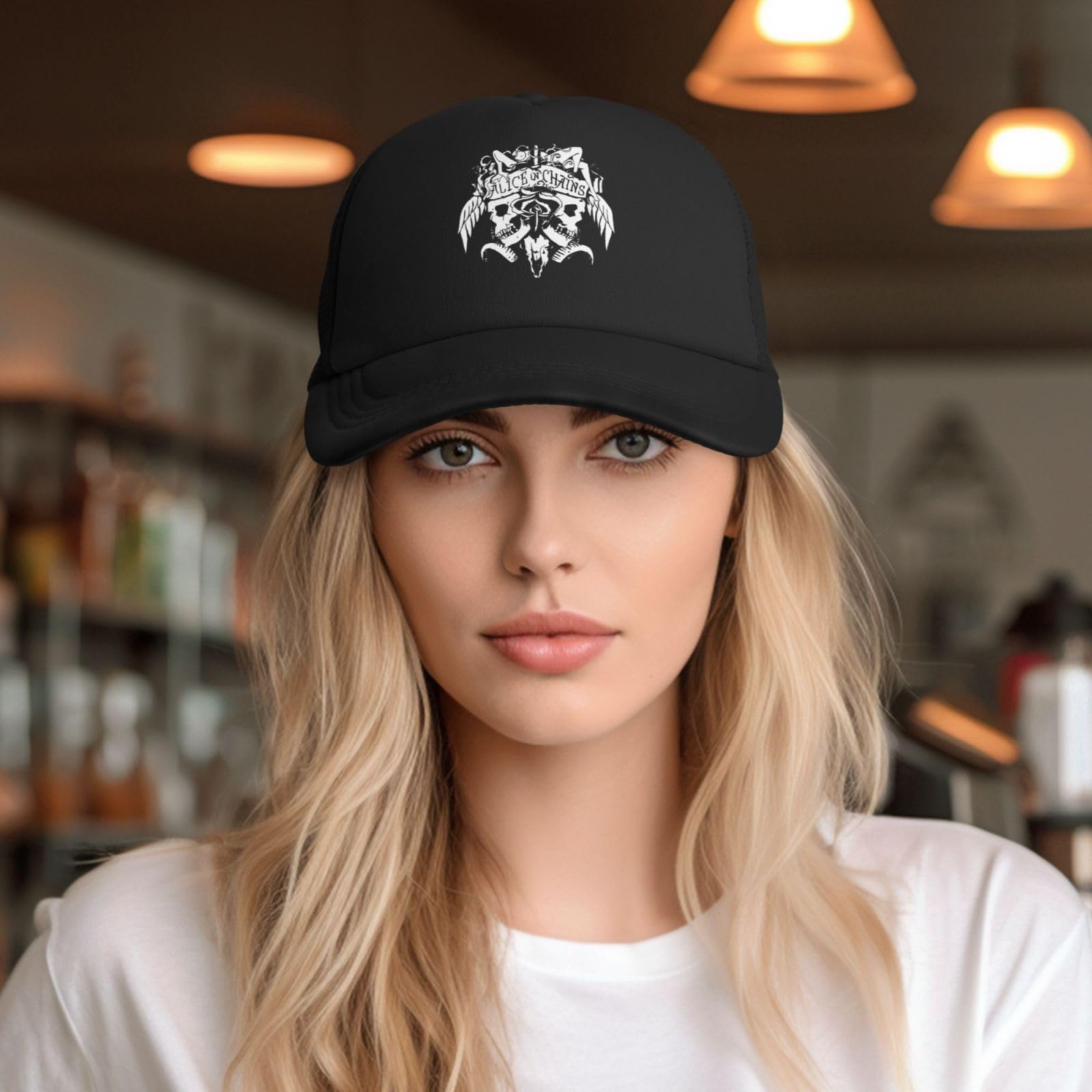 Alice Rock in Music Chains Band Baseball Cap Women Men Adjustable Size Running for Running Workouts and Outdoor Activities All Seasons Black