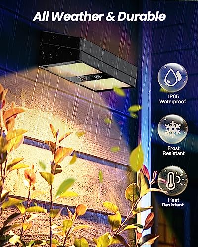 FabStyl 12 Pack Solar Fence Lights, Solar Deck Lights Outdoor Step Lights Waterproof LED Solar Wall Lights for Stair, Deck, Patio, Garden, Wall, Swimming Pool, Yard, Post, Halloween, Christmas