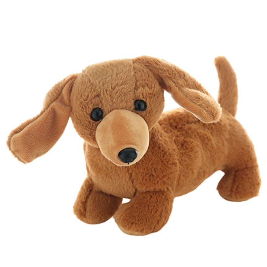 Plush Gear Weiner The Dachshund Plush Toy - 8 Inch Soft and Cuddly Stuffed Wiener Dog Adorable Stuffed Animal, Idael Playful Goft for Kids