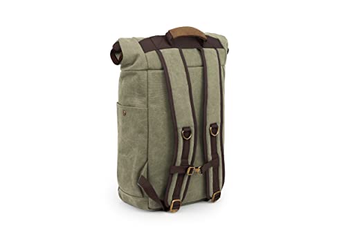 Revelry Supply The Drifter - Smell Proof, Water Resistant, Lockable, Rolltop Travel Backpack for Outdoors, Nature, Exploring (Sage)