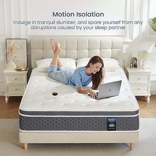 Beaullnuit Full Size Mattress,12 Inch Hybrid Mattress in a Box, Memory Foam with Pocket Springs for Pressure Relief and Motion Isolation,Medium Firm Mattress,CertiPUR-US Certified,120 Night Trial