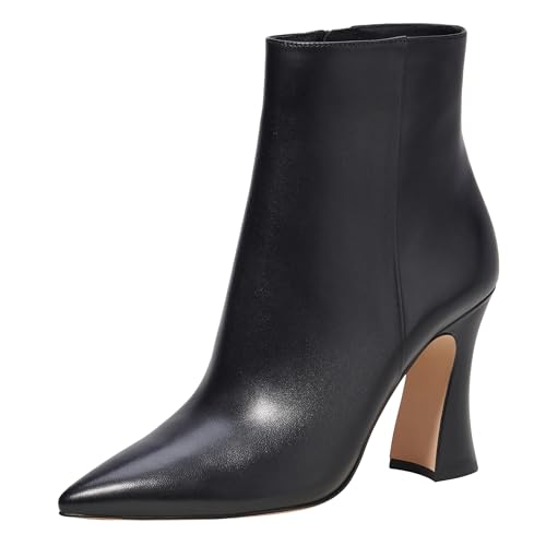 Coach Women's Carter Leather Bootie Ankle Boot, Black, 8