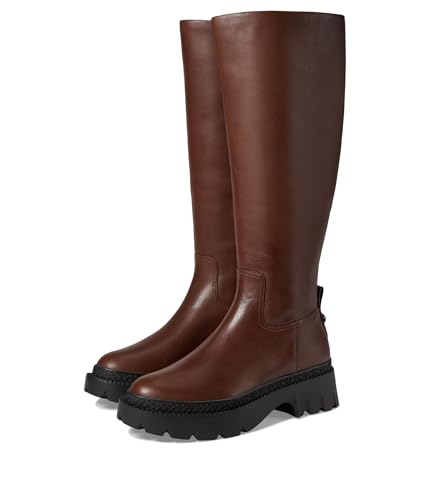 Coach Women's Julietta Leather Boot Knee High, Walnut, 8