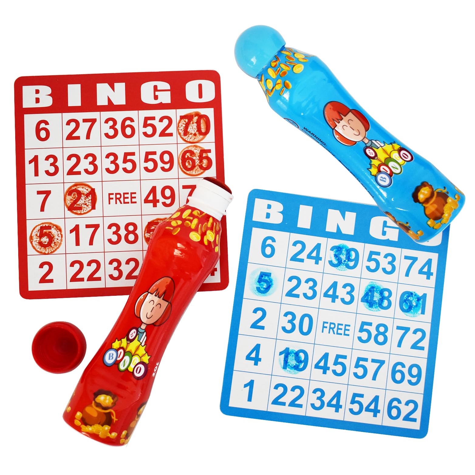 Yuanhe Bingo Daubers Dot Markers - 3 oz Paint Dotter Bingo Dabbers/Dobbers, Set of 6