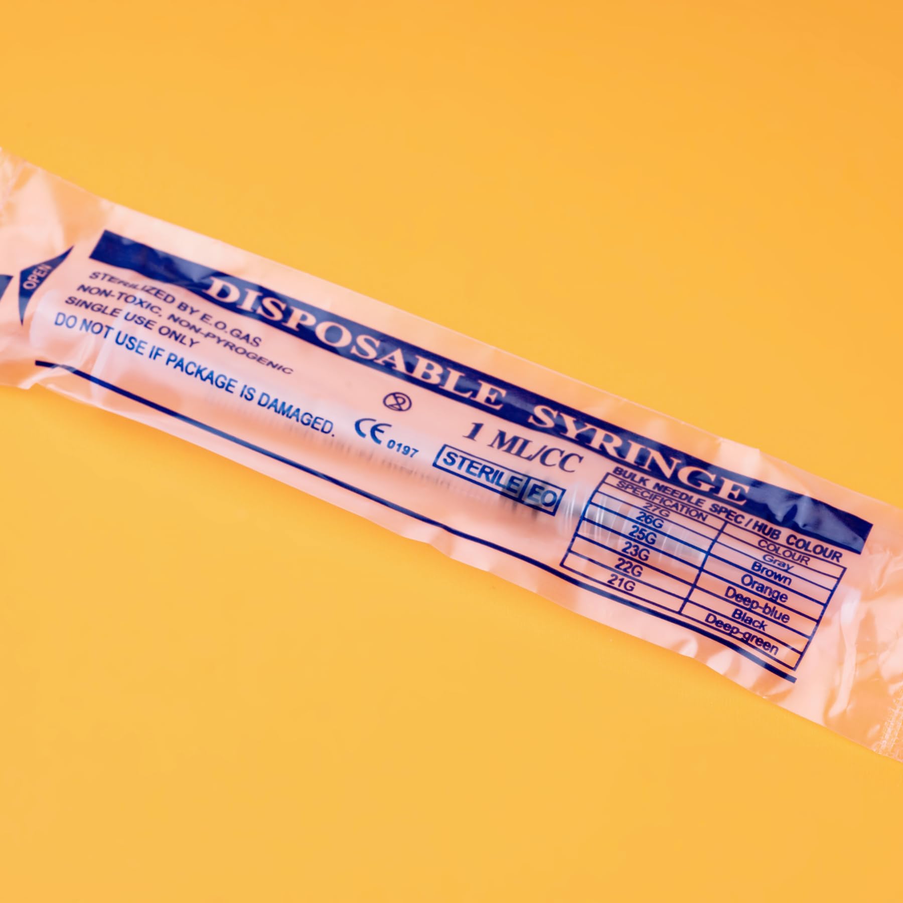 1ml Luer Lock Tool Syringe with 27G Needle - Diameter 0.4mm/0.015Inch-Long 13mm/0.5Inch (100)