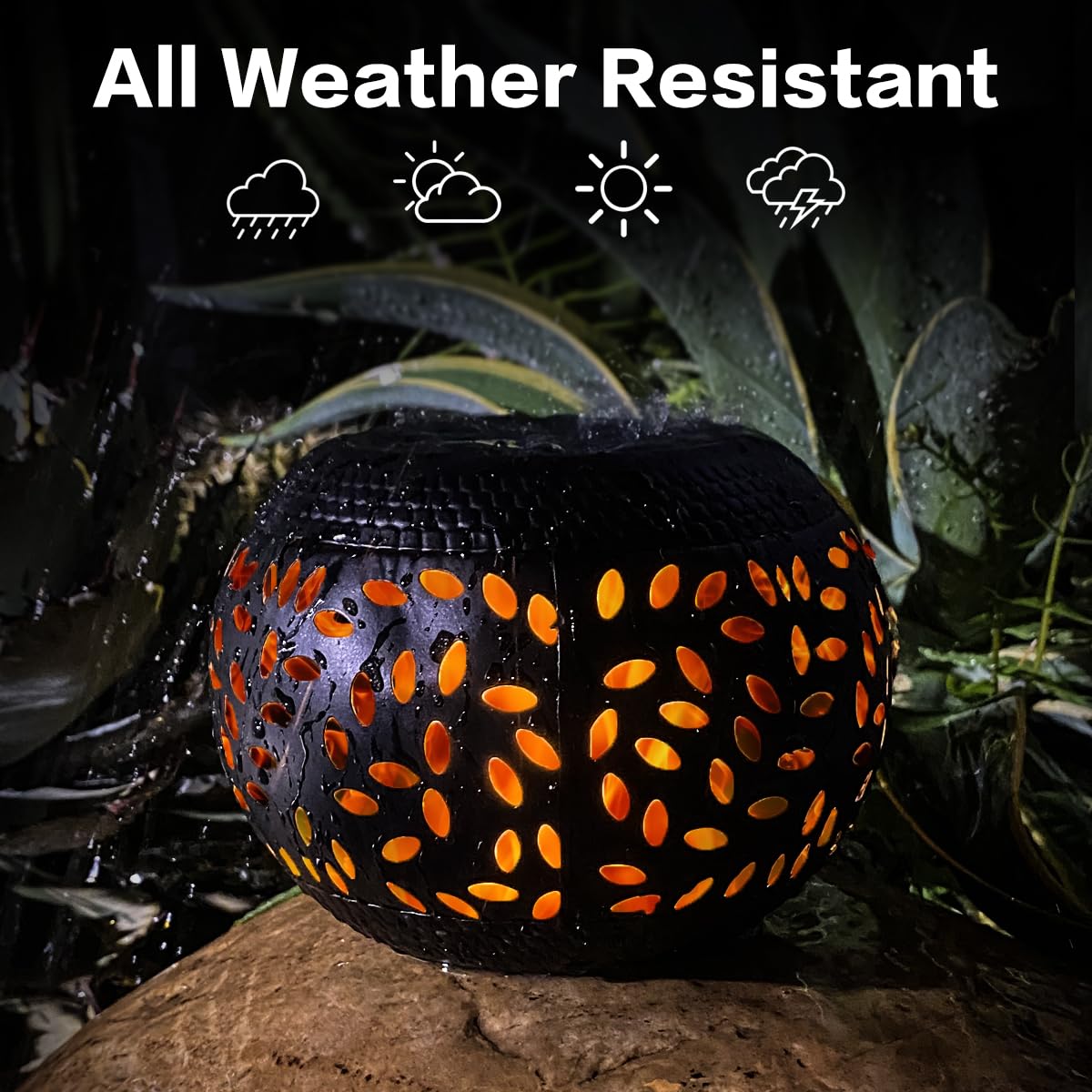Solar Table Lights Outdoor Waterproof - 2 Pack Dancing Flickering Flame Lamp Black Metal Tabletop Light Solar Powered Decorative Lighting Lantern for Desk Bedroom Patio Garden Pathway Yard