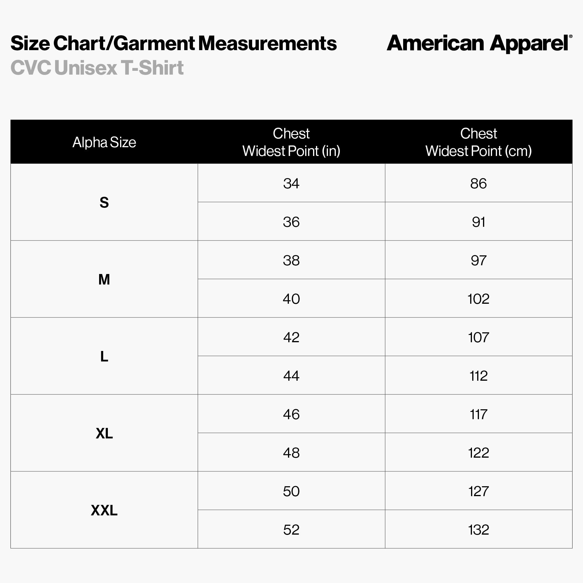 American Apparel CVC T-Shirt, Style G2001CVC, Black (2-Pack)
