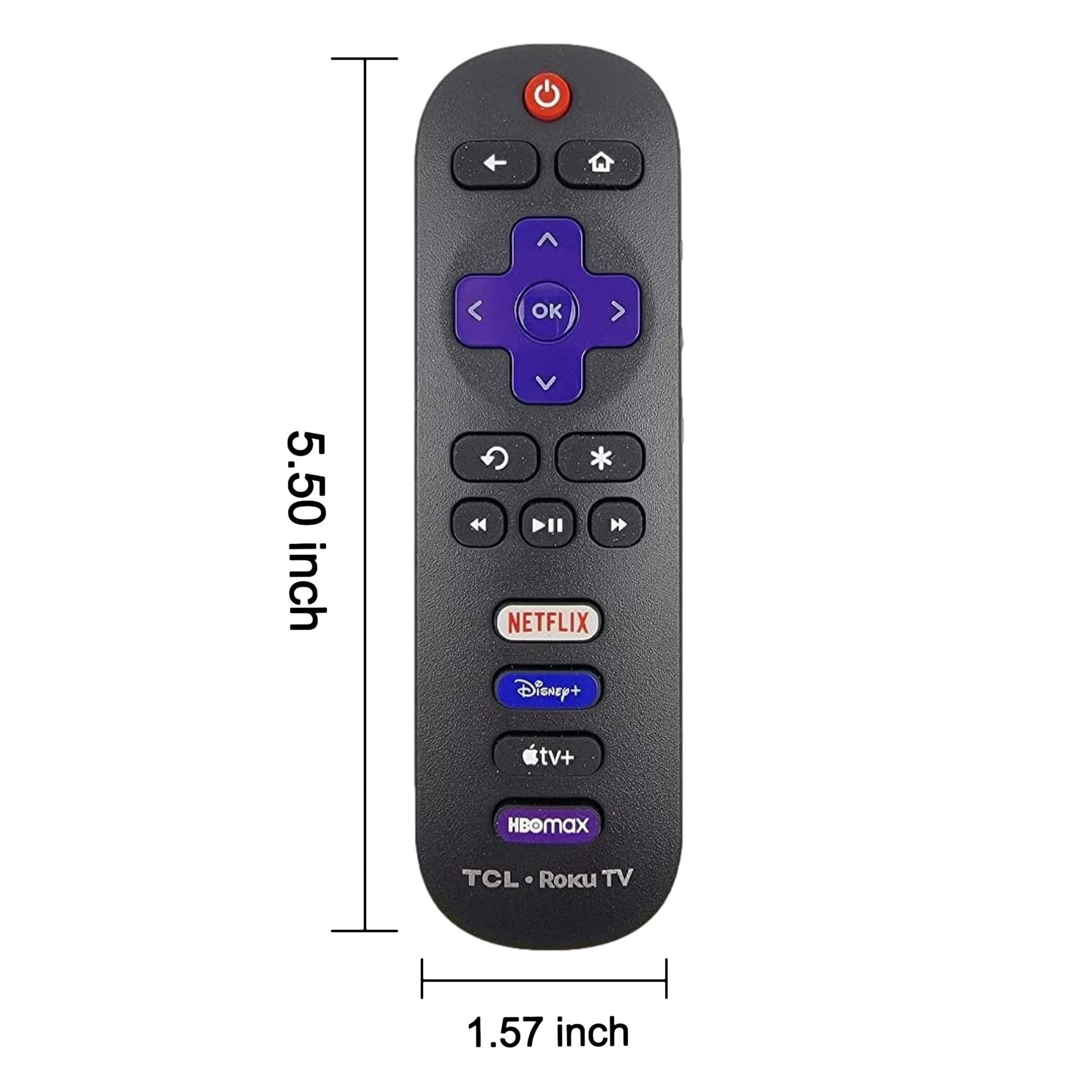 2 Pack - OEM Replacement Remote Control fit for All TCL Roku Smart TVs - Netflix/Disney Plus/Apple TV+ / HBO Max