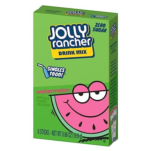 Jolly Rancher SINGLES TO GO! Drink Mix WaterTok Bundle - Blue Raspberry, Green Apple, Watermelon and Cherry Drink Mix