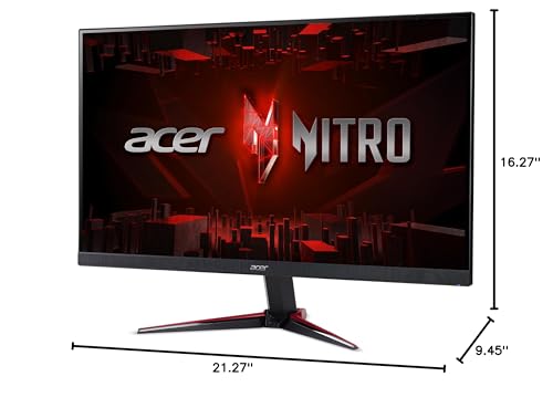 Acer Nitro 23.8" Full HD 1920 x 1080 PC Gaming IPS Monitor | AMD FreeSync Premium | 180Hz Refresh | Up to 0.5ms | HDR10 Support | 99% sRGB | 1 x Display Port 1.2 & 2 x HDMI 2.0 | VG240Y M3biip