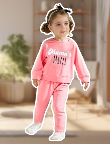 Mikrdoo 18M Toddler Baby Girl ClothesSweatshirt Top Pants Set 18-24 Months