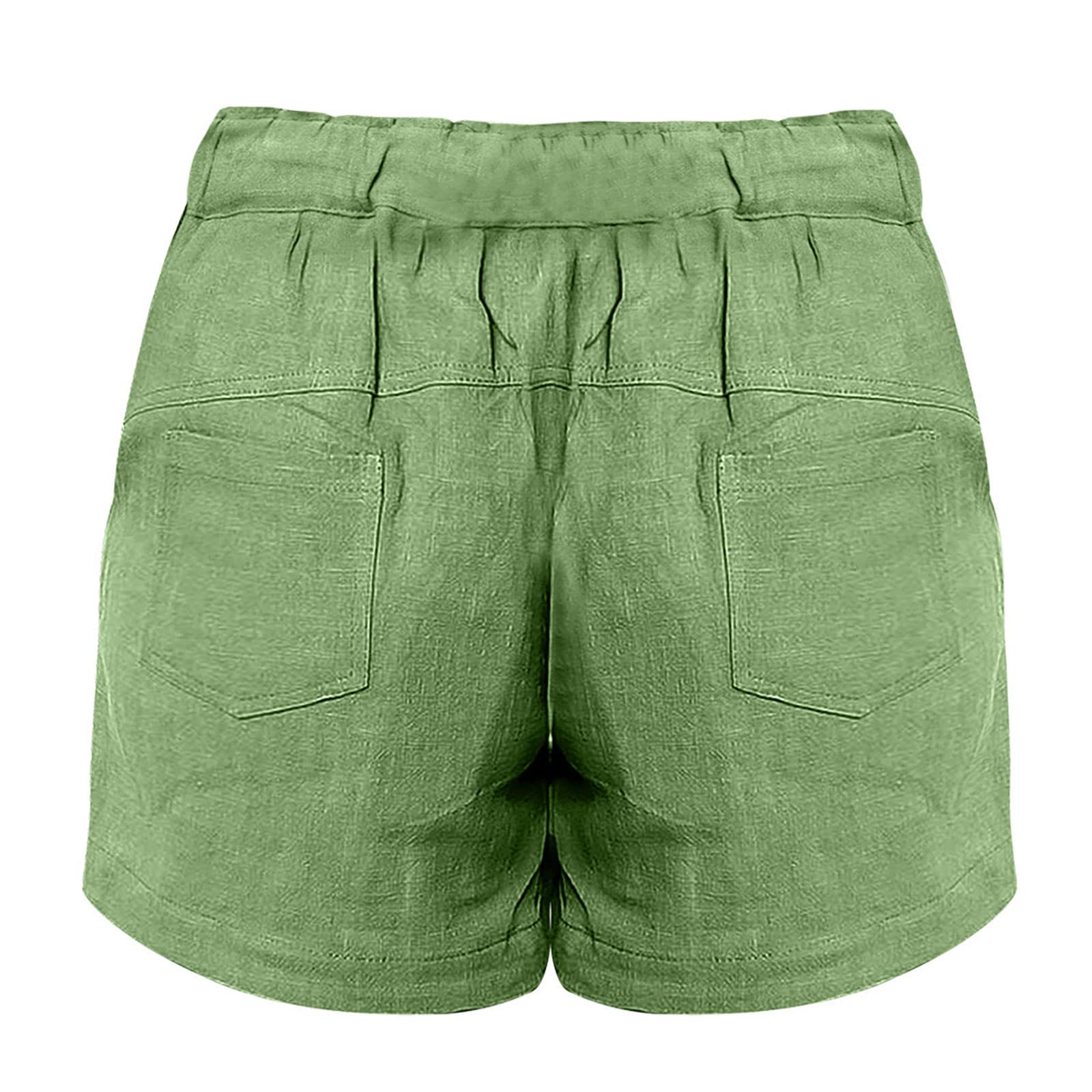 Plus Size Shorts for Women Shorts for Women Trendy High Waisted Drawstring Shorts Casual Loose Fit Summer Short Pants with Pockets Green 2X