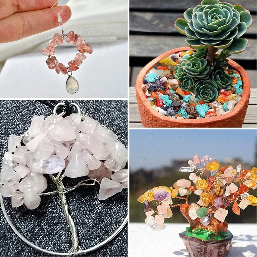 Marycan Irregular Chips Stone Beads Natural Gemstone Beads Kit with Earring Hooks Spacer Beads Pendants Charms Jump Rings for DIY Jewelry Necklace Bracelet Earring Making for All People