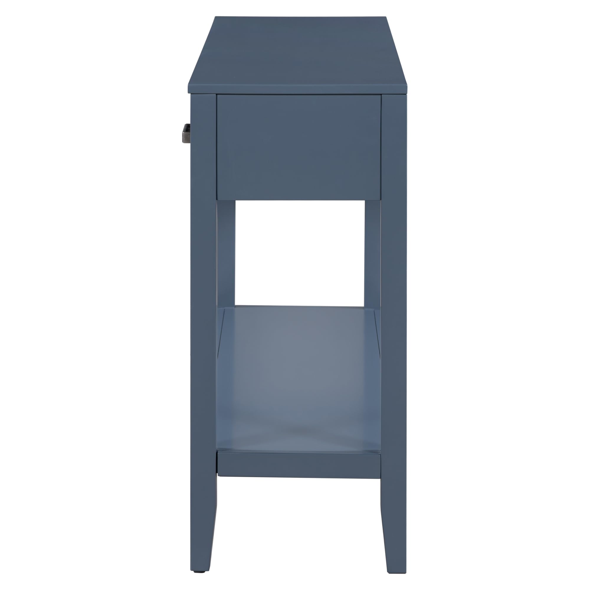 Modern 3-Drawer Console Table with 1 Shelf,Solid Wood Entryway Sofa Side Table for Hallway, Living Room, Foyer, Corridor, Easy to Assemble (Blue#3-Drawer)
