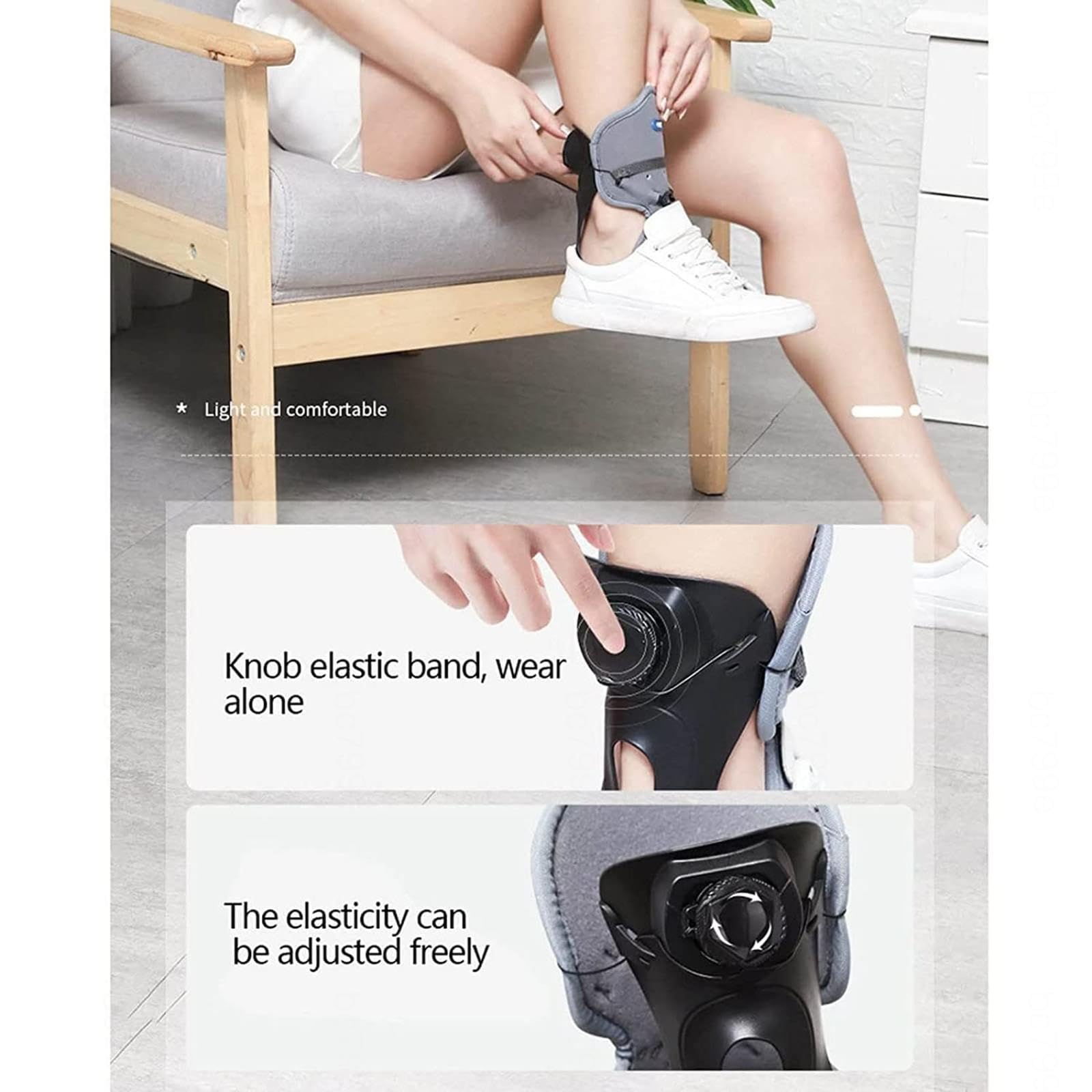 Plantar Fasciitis Night Splints Adjustable Plantar Fasciitis Brace Fits Both Left and Right Foot for Hemipleia Stroke Shoes Walking,Right-35-40