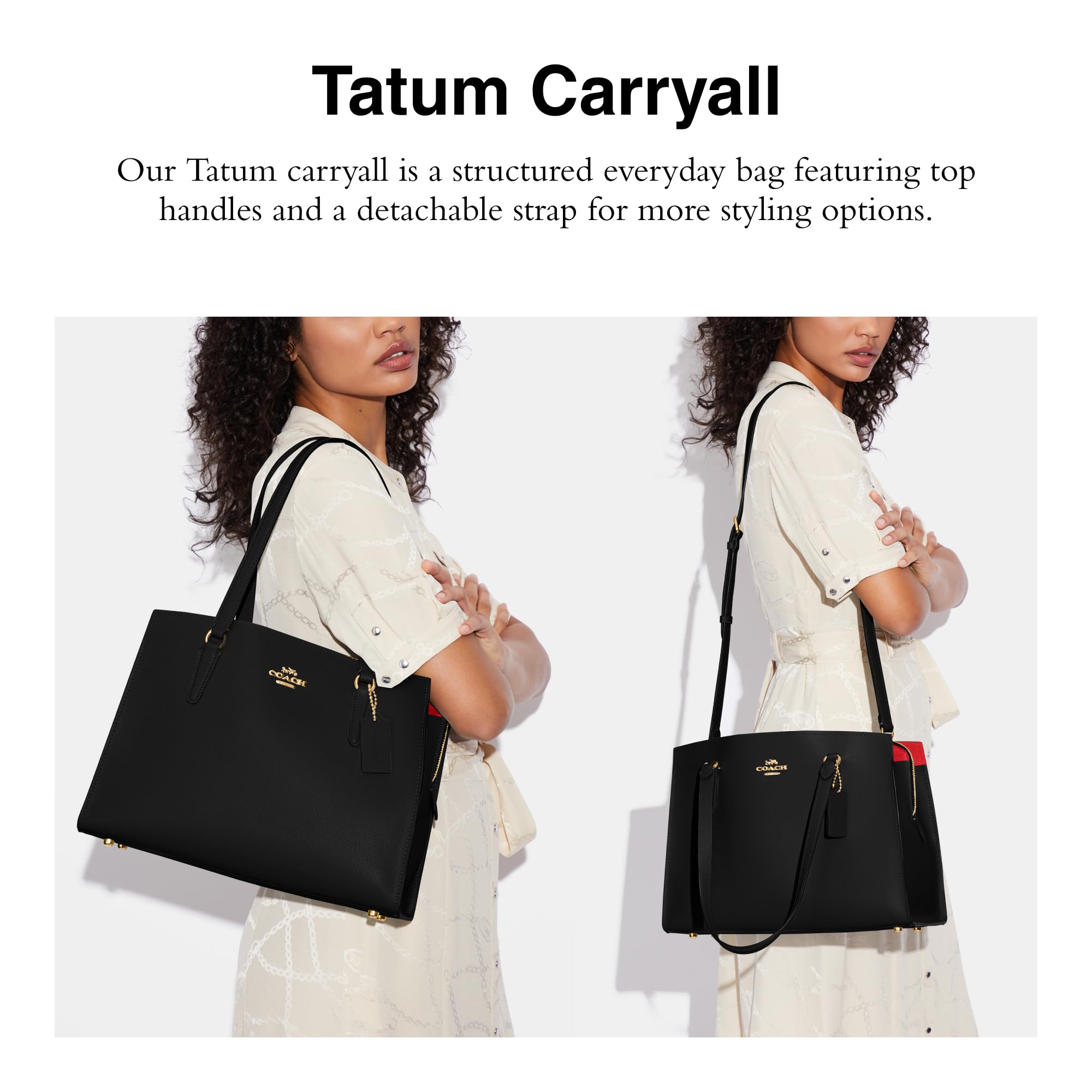 COACH Tatum Carryall 40, Black True Red