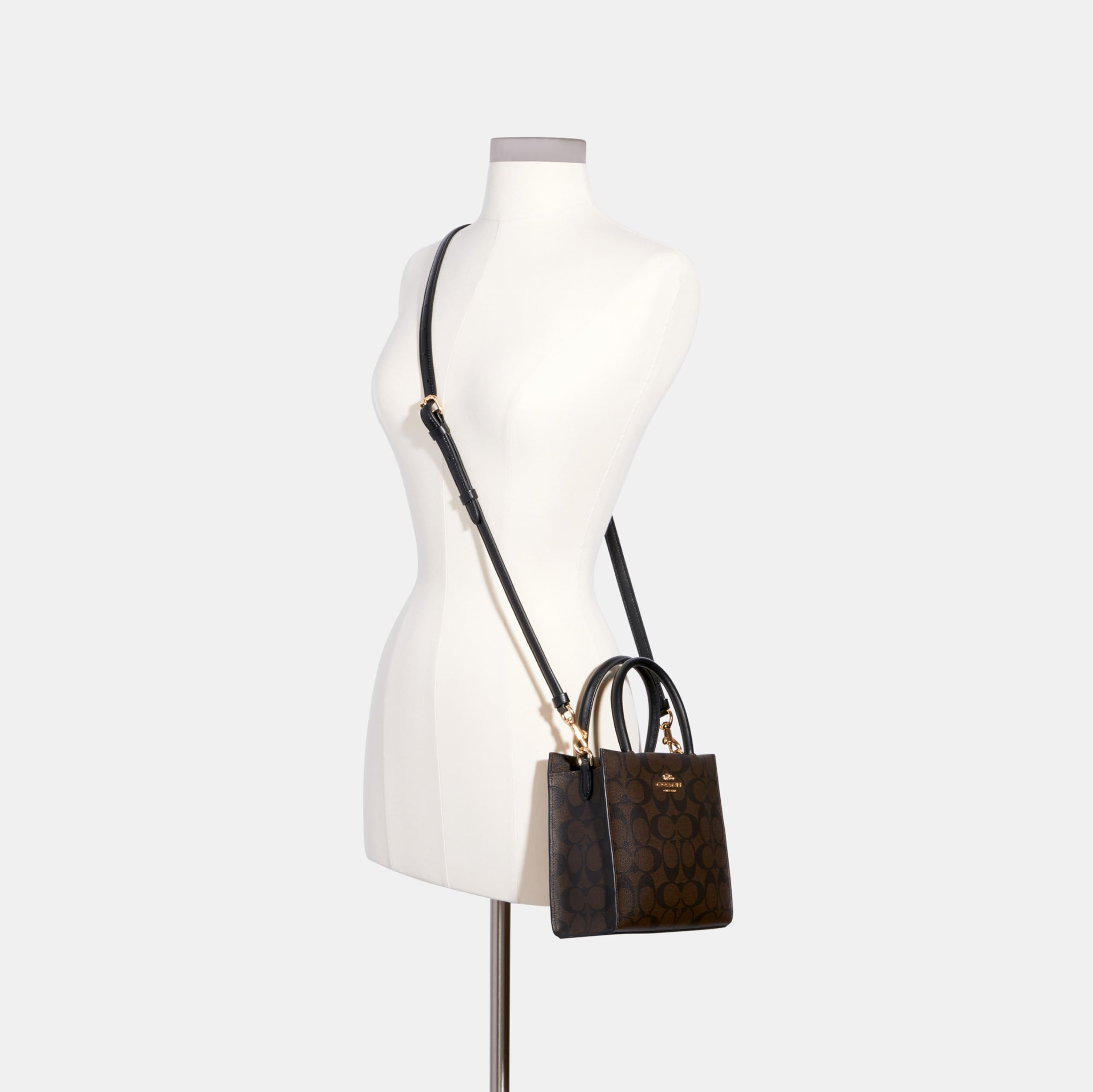 COACH Mini Cally Crossbody, Brown Black