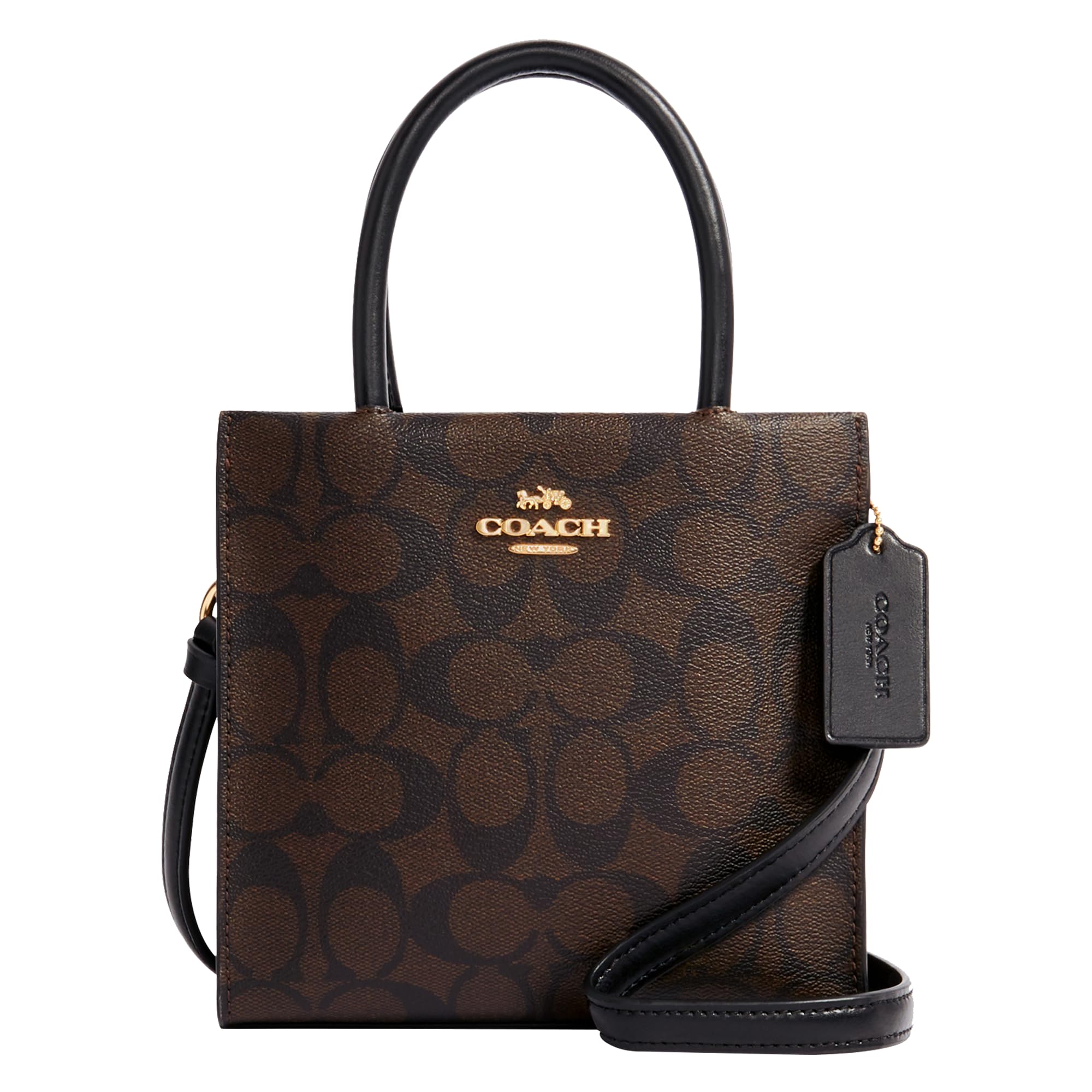COACH Mini Cally Crossbody, Brown Black
