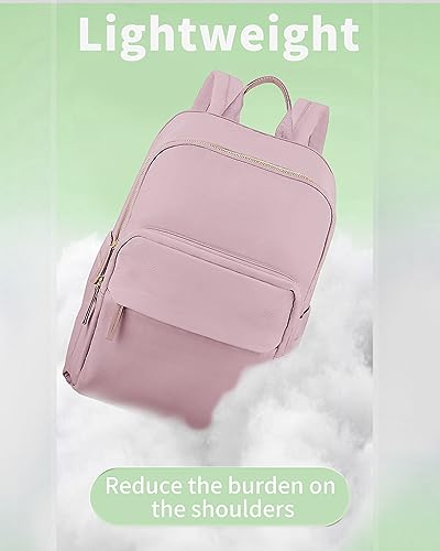 Laptop Backpack Women Teacher Backpack Work Computer Backpack with Laptop Compartment College Waterproof Anti Theft Backpack Casual Daypack Business Travel Backpack for Women Carry On Bag Pink