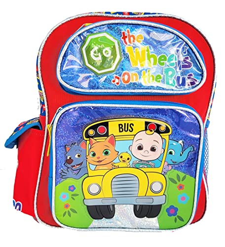 Cocomelon 12 Inch Small Backpack - The Wheels On The Bus, Blue