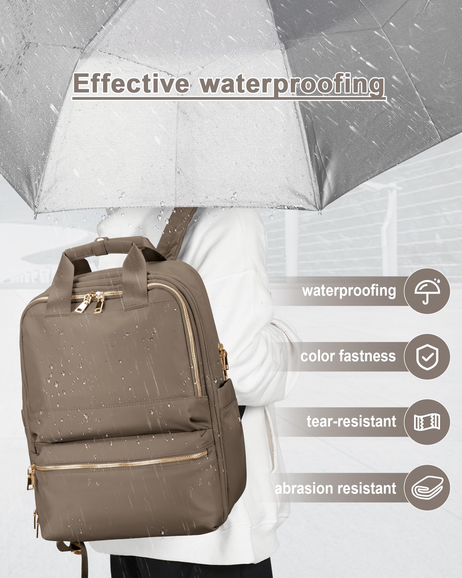 suratio Travel Backpack Carry On Flight Approved Small Travel Backpack For Women Carry On Backpack Personal Item Travel Bag Laptop Teacher Backpack Work Backpack For Traveling On Airplane Dark Brown
