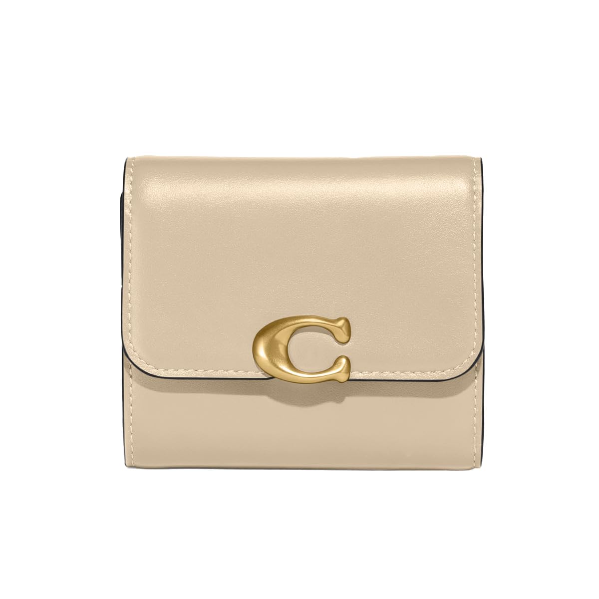 Coach Womens Luxe Refined Calf Leather Bandit Wallet, Ivory