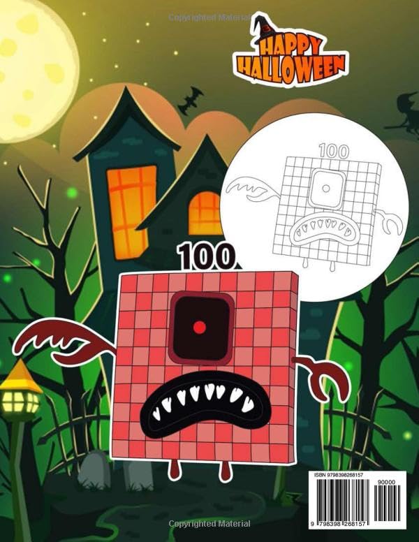 Number Blocks Halloween Coloring Book: Enjoy Halloween 2023 With This Unique Coloring Book to Help Kids Relax And Reduce Stress, Coloring Book for Kids 3-8 Years Old and Up