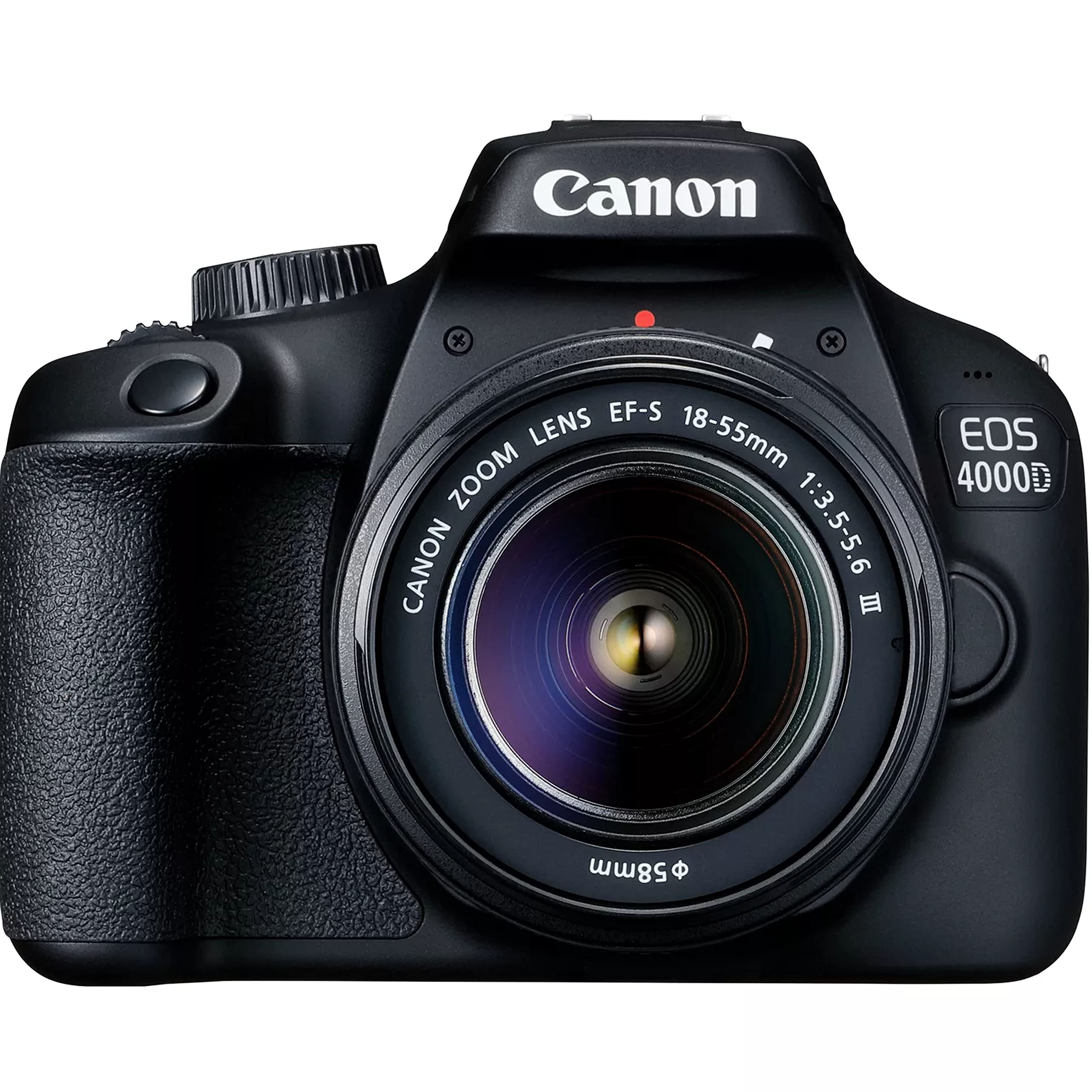 Canon EOS 4000D (Rebel T100) DSLR Camera w/EF-S 18-55mm F/3.5-5.6 Zoom Lens + 55-250mm f/4-5.6 is STM Lens 100S Sling Backpack + 64GB Memory Cards, Professional Photo Bundle (42pc Bundle) (Renewed)