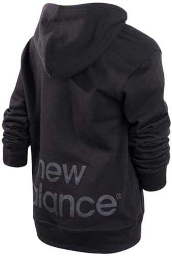 New Balance Boys' Sweatsuit Set - 2 Piece Fleece Pullover Hoodie Sweatshirt and Sweatpants (2T-20), Size 8, Black