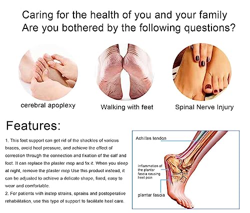 VIDECOR Plantar Fasciitis Night Splint Drop Foot Orthotic Brace,Improved Dorsal Night Splint for Effective Relief from Plantar Fasciitis, Achilles Tendonitis, Heel and Ankle Pain,A