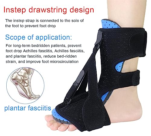 VIDECOR Plantar Fasciitis Night Splint Drop Foot Orthotic Brace,Improved Dorsal Night Splint for Effective Relief from Plantar Fasciitis, Achilles Tendonitis, Heel and Ankle Pain,A