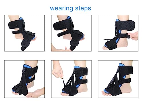 VIDECOR Plantar Fasciitis Night Splint Drop Foot Orthotic Brace,Improved Dorsal Night Splint for Effective Relief from Plantar Fasciitis, Achilles Tendonitis, Heel and Ankle Pain,A