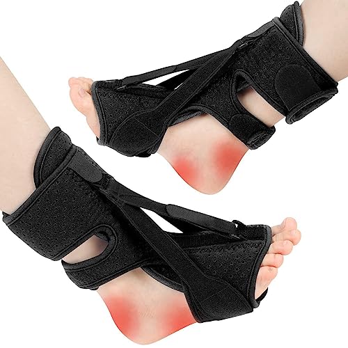 VIDECOR Plantar Fasciitis Night Splint Drop Foot Orthotic Brace,Improved Dorsal Night Splint for Effective Relief from Plantar Fasciitis, Achilles Tendonitis, Heel and Ankle Pain,A