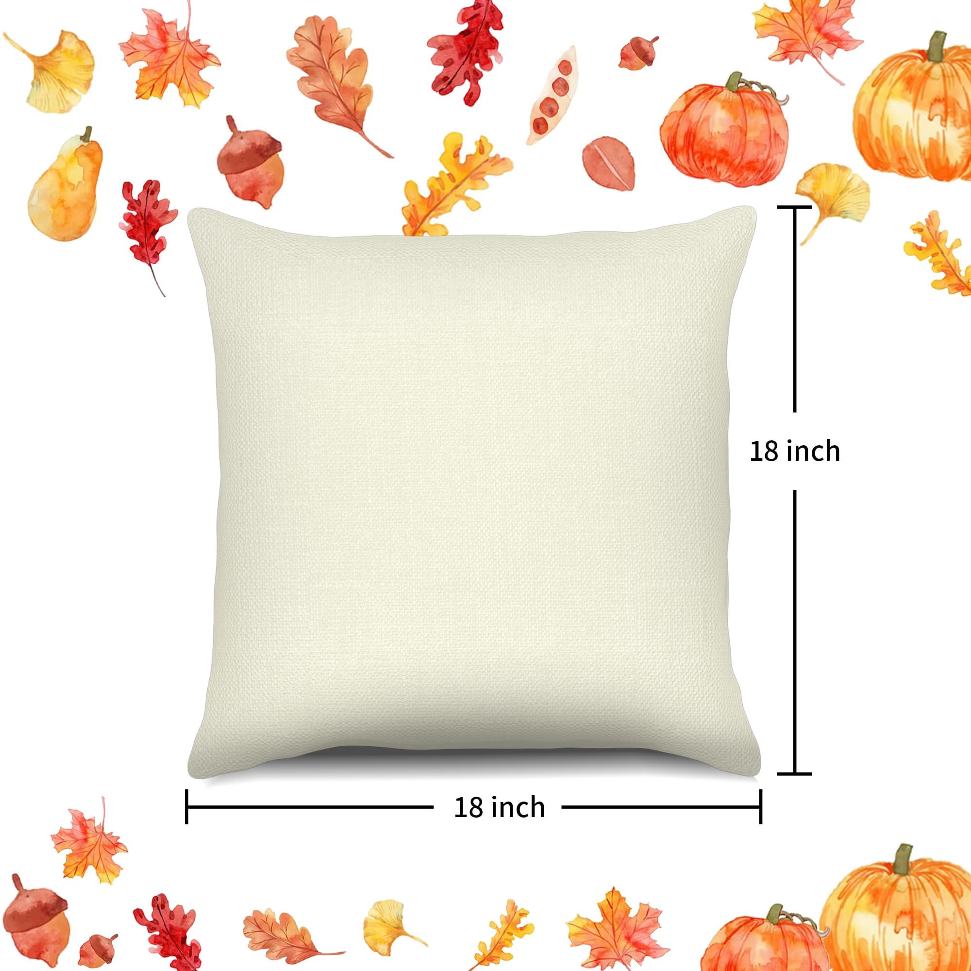 LITIVY Fall Decor Pillow Covers Set of 4 Pumpkin Farmhouse Thanksgiving Decorations Throw Pillows Autumn Cushion Cases for Couch Home Decorative Pillows Cover (18"x18", Green)