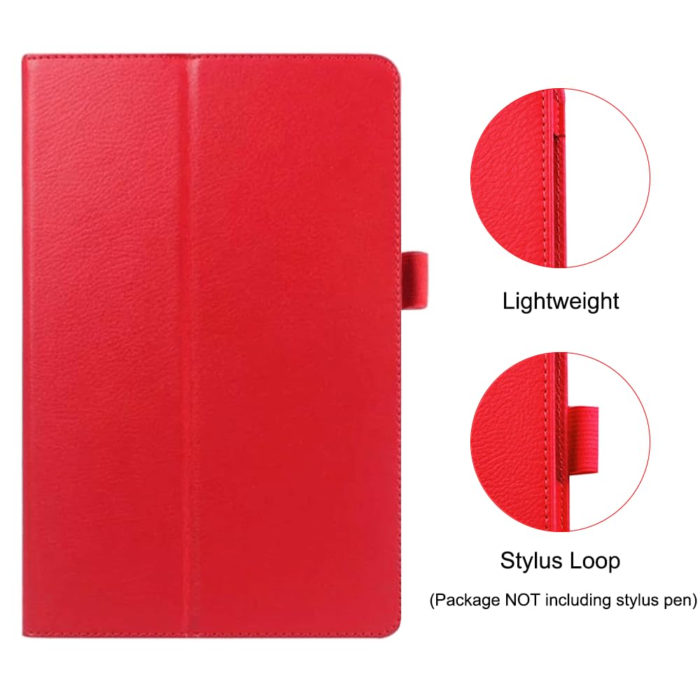 EKVINOR Case for Samsung Galaxy Tab A8 10.5 Inch 2022 Release (Model SM-X200/X205/X207), Folio Stand Cover Protective Case for Galaxy Tab A8 10.5” Tablet 2022 Model - Red