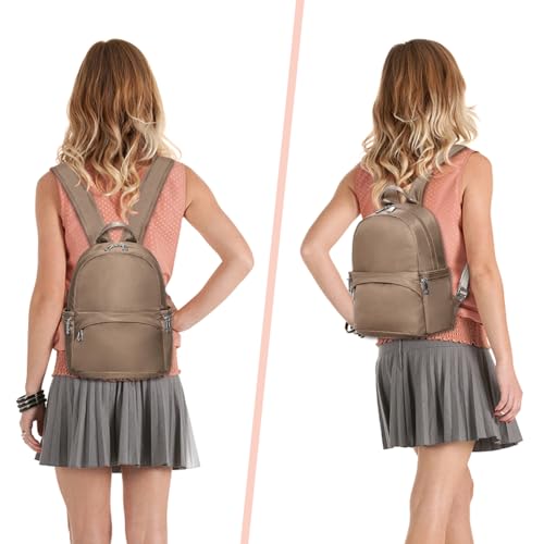 BLUEFATTY Mini Backpack Purses For Women Small Backpack Purse Ladies Fashion Small Daypacks Waterproof Back Pack For Girls（Mini Brown）