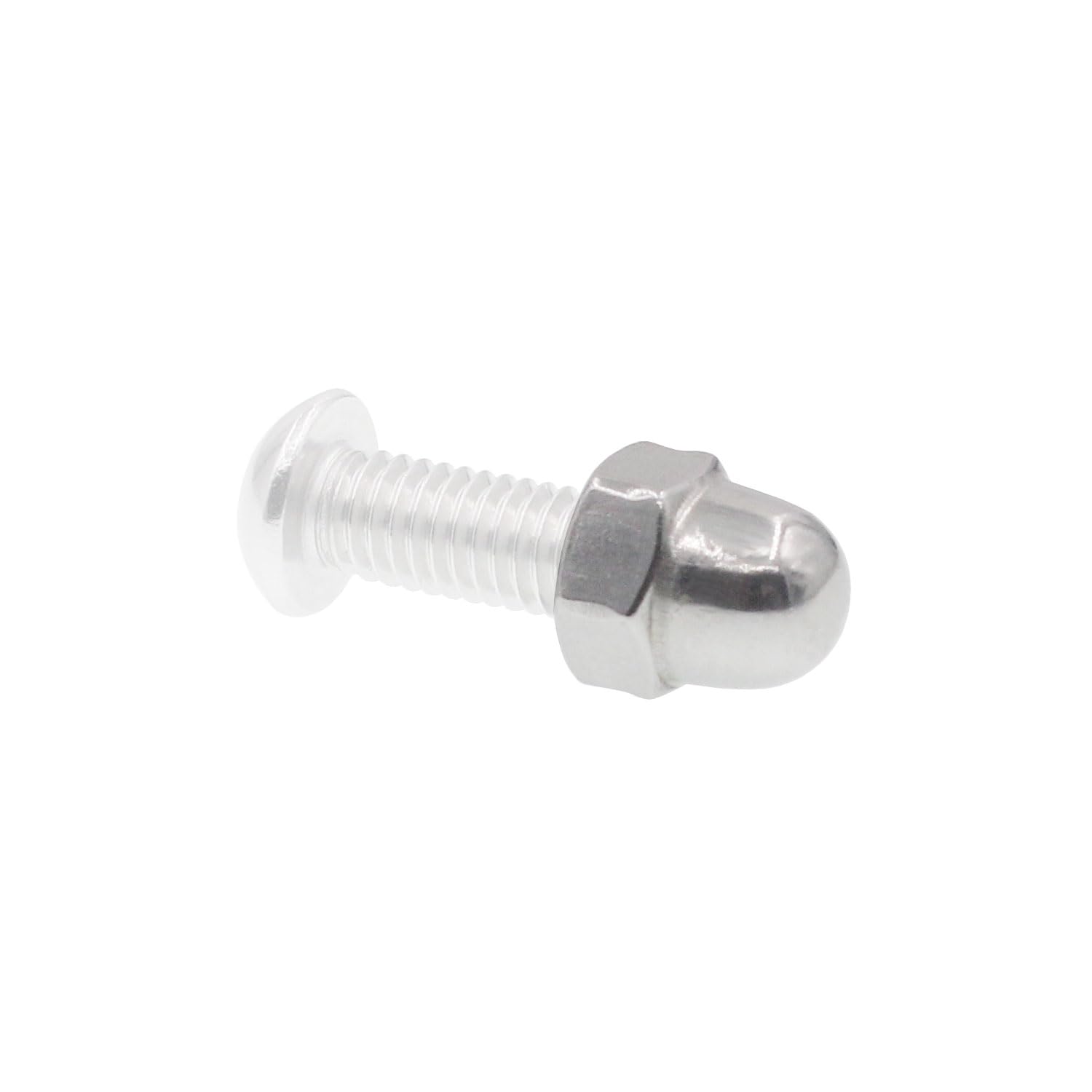1/4-20 Acorn Cap Nuts, 50 pcs 304 Stainless Steel 18-8 Hardware Nuts, Bright Finish M6 Hex Nut