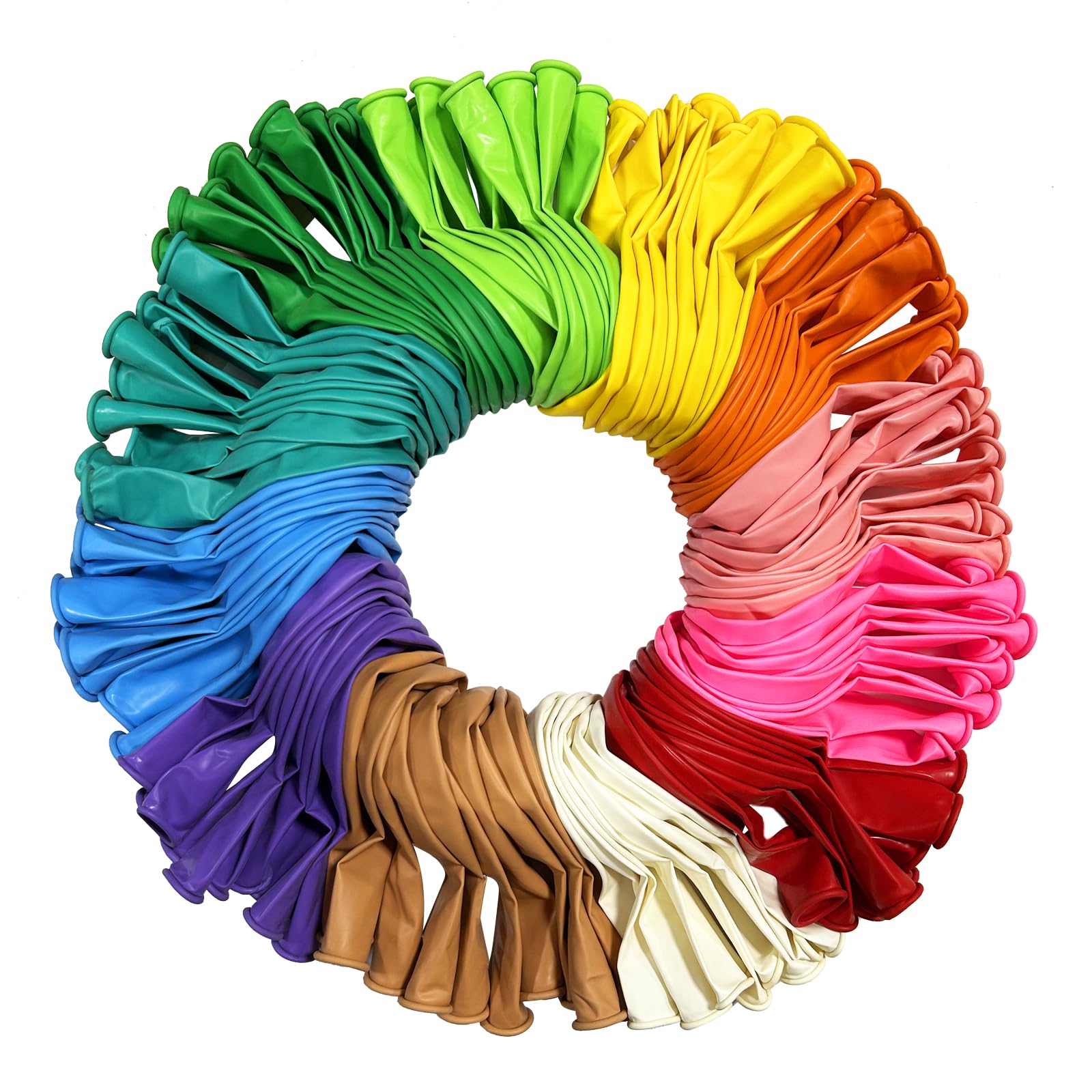 YALLOVE Latex Balloon Assorted Color, Set of 120, 12 Inch for Helium or Air Use, Thickened Balloons for Baby Shower Birthday Grad Party Arch Stand Decorations