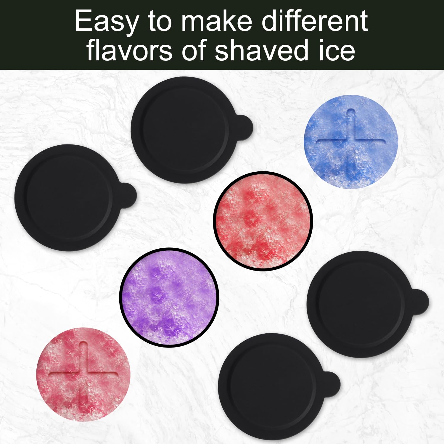 4PCS Ice Molds Replacement for Kitchenaid, Reusable Silicone Ice Molds with Lids Replacement Compatible with Ice Shaver Machine Accessories Easy to Clean