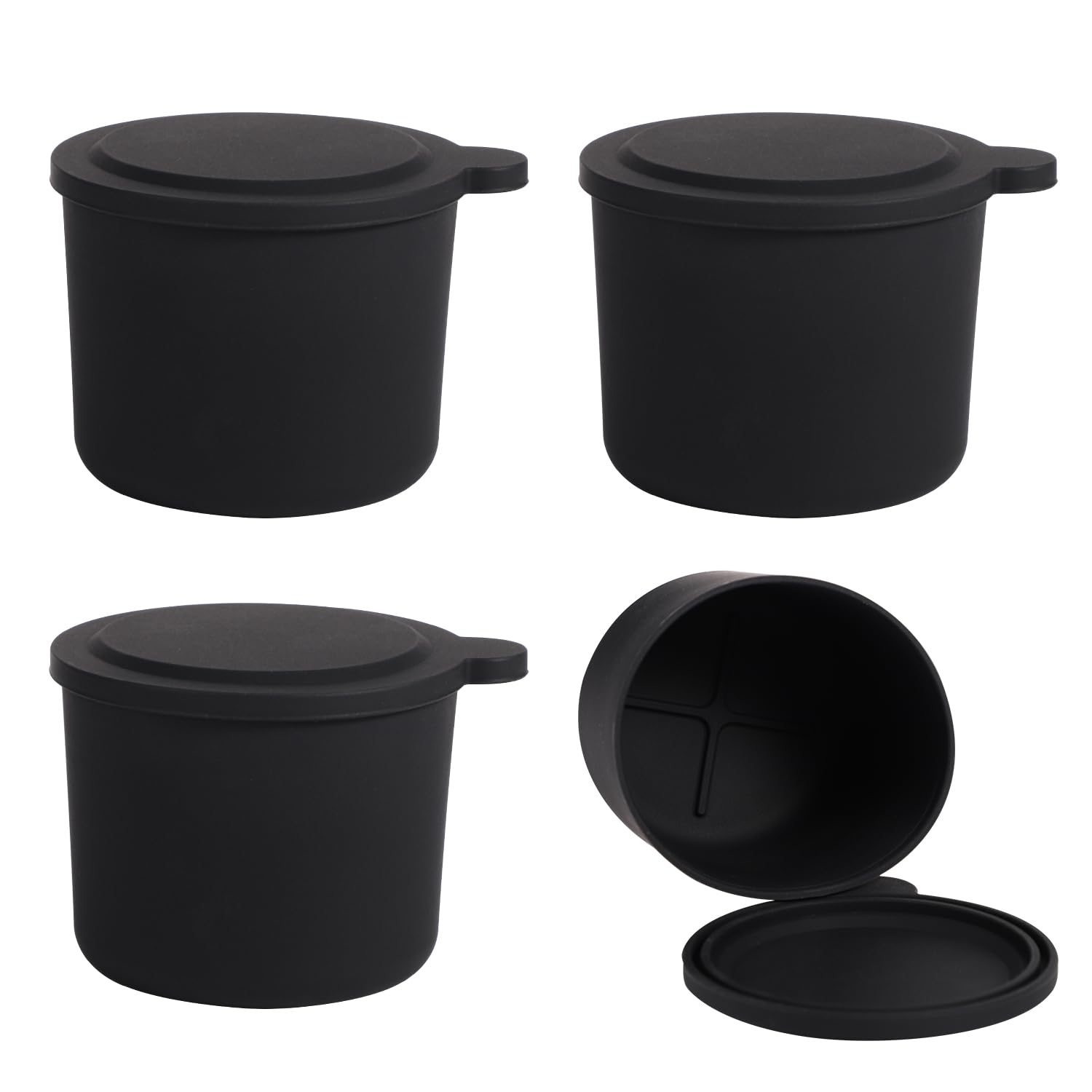 4PCS Ice Molds Replacement for Kitchenaid, Reusable Silicone Ice Molds with Lids Replacement Compatible with Ice Shaver Machine Accessories Easy to Clean
