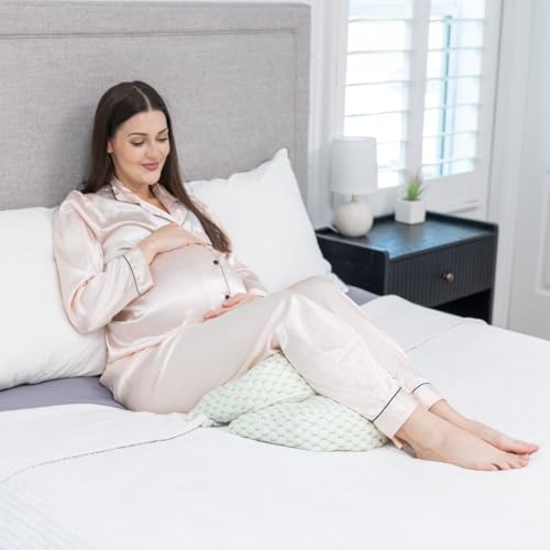 SNUGGLYBEE Maternity Pillow - Ultimate Support for Pregnant Women's Belly, HIPS, Legs & Back. Detachable & Adjustable Pillow Cover, Luxuriously Soft and Comfortable Material for Blissful Rest.