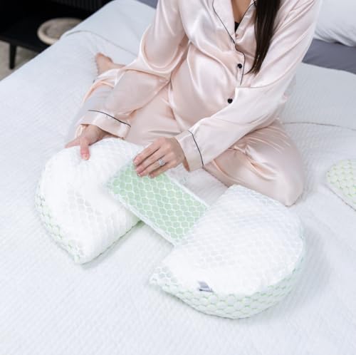 SNUGGLYBEE Maternity Pillow - Ultimate Support for Pregnant Women's Belly, HIPS, Legs & Back. Detachable & Adjustable Pillow Cover, Luxuriously Soft and Comfortable Material for Blissful Rest.