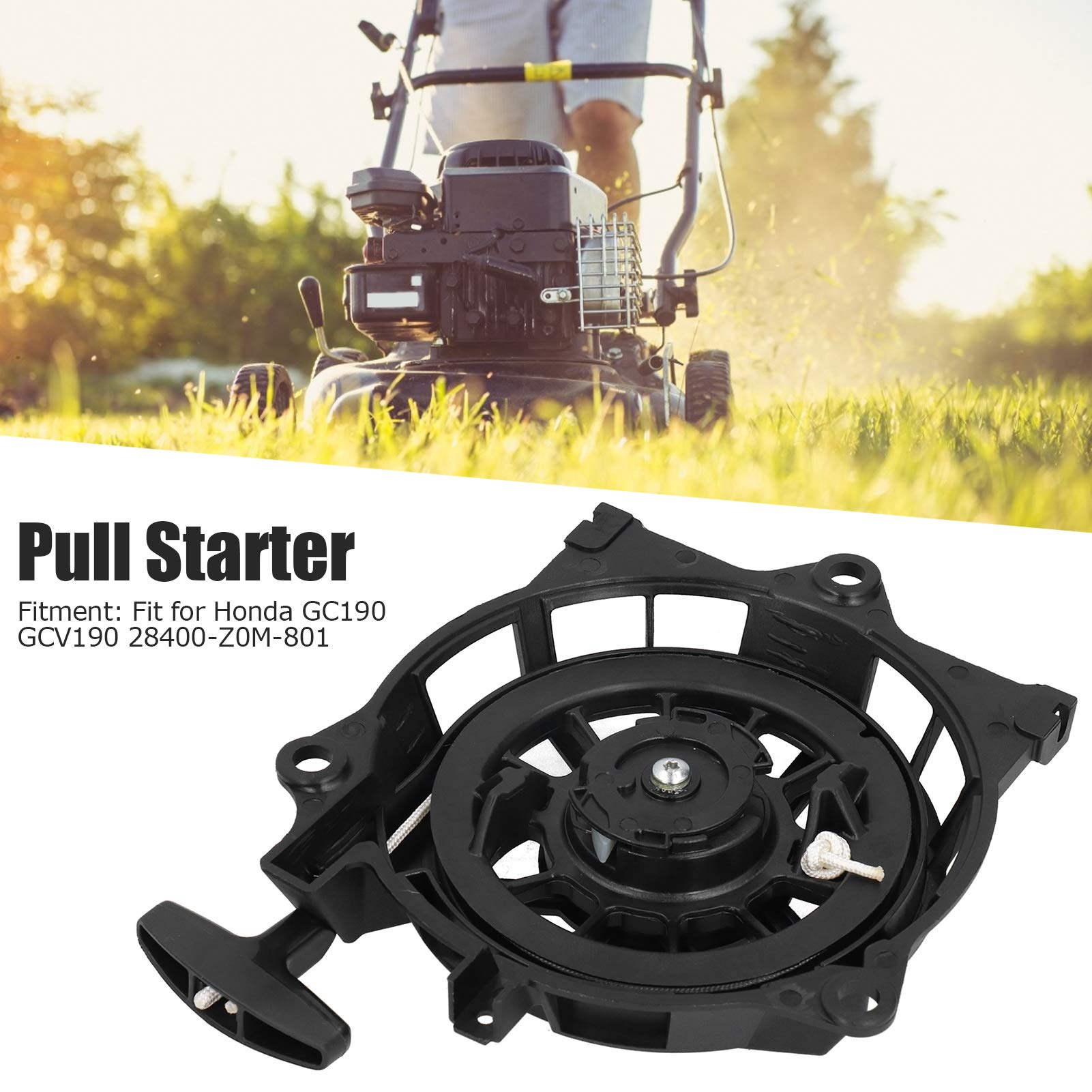 Aynefy Pull Starter, Awnmower Parts Start Assembly Replacement Pull Starter Plate Gardening Supplies Fit For Gc190 Gcv190 28400?Z0M?801