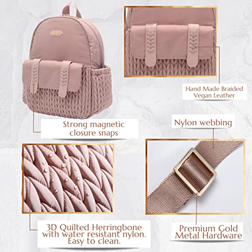 SEWBOO Kids Backpack Lightweight School Bookbag for girls boys,Classic Basic Water Resistant Casual Daypack for Travel,Children Backpack for School (Dusty Rose)