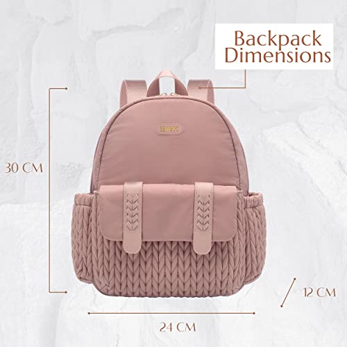 SEWBOO Kids Backpack Lightweight School Bookbag for girls boys,Classic Basic Water Resistant Casual Daypack for Travel,Children Backpack for School (Dusty Rose)