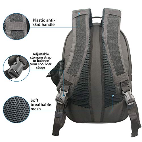GreenCity Classic Backpack School Book Bag Business College Students Casual Daypack 15.6 Inch,Grey