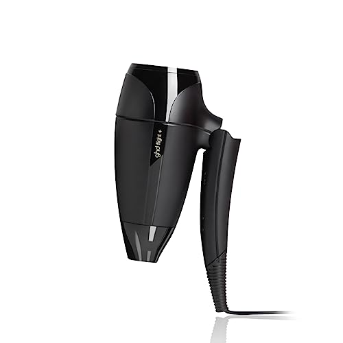 ghd Flight+ Travel Hair Dryer ― 1300w Professional Portable Hair Volumizer, Suitcase Friendly, Lightweight, Powerful, and Compact Blow Dryer with Luxurious Travel Case ― Black