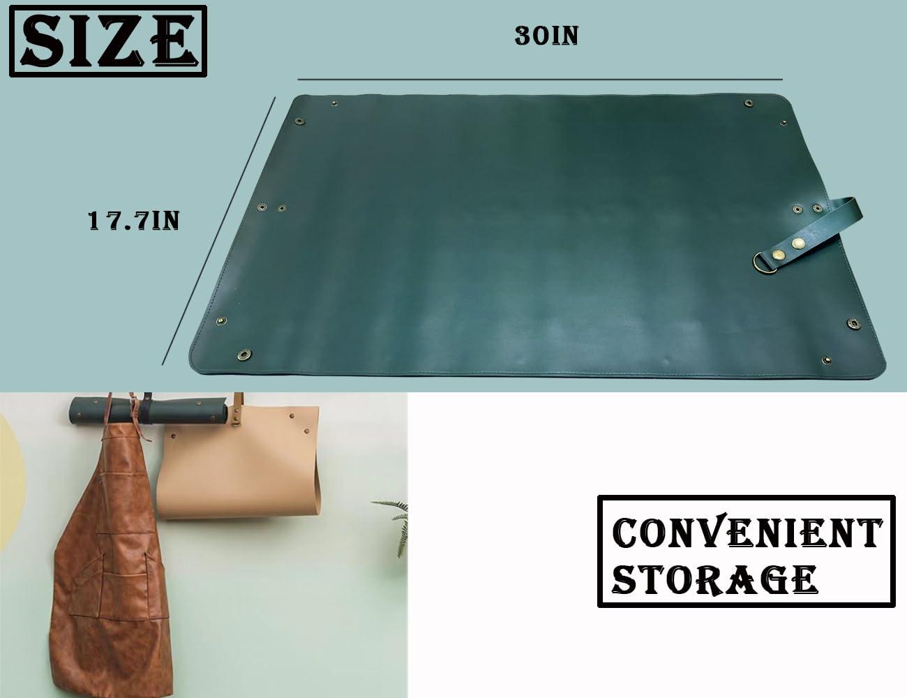 BIUWING Leather Plant Repotting Mat,Thickened Waterproof Transplanting Mat,Indoor Succulent Potting Mat for Transplant and Mess Control