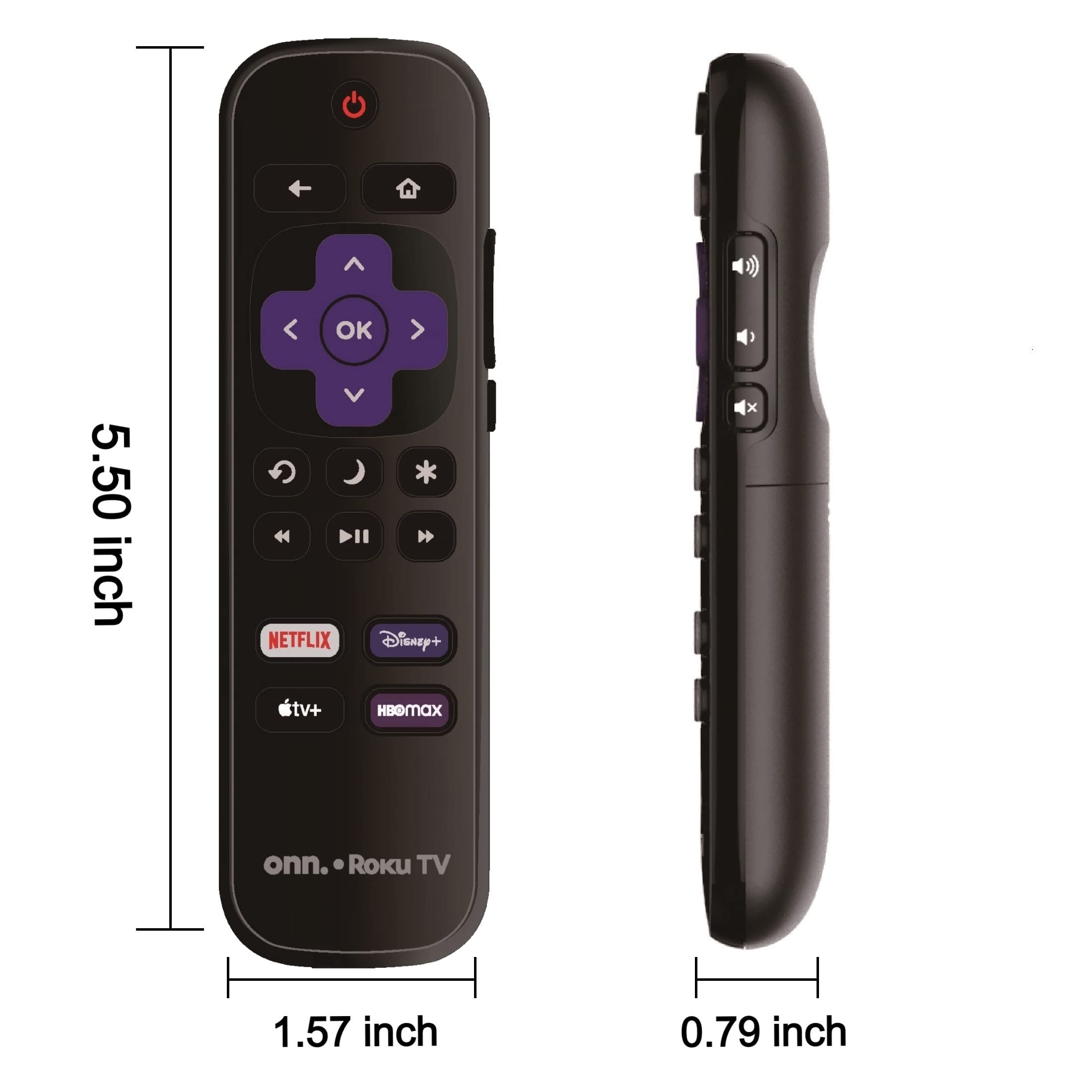 ULTRA PARTS 2 Pack - OEM Replacement Remote Control for All ONN. Roku TV Smart 4K Ultra HDTV (Netflix/Disney Plus/Apple TV+/HBO Max)